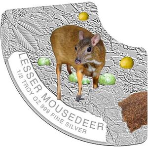 Coin: 3,000 Riels (Native Mammals of Singapore - Lesser Mousedeer ...