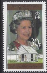 Sello: Portariat of Queen and Wireless station, Peros Banhos ...