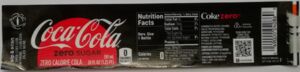 Drink Label: Coca-Cola Zero sugar (Coca-Cola Company, United States of ...