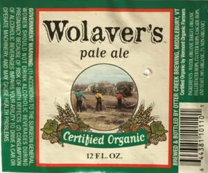 Drink Label: Wolaver's Pale Ale (Otter Creek, United States of ...