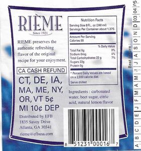 Etiquettes de boissons: Rième Limonade Artisanale (Rième Boissons ...