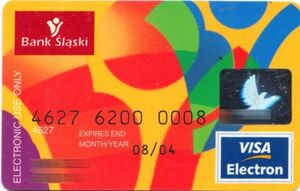 Bank Card: Visa Electron (Bank Slaski S.A., PolandCol:PL-VE-0239