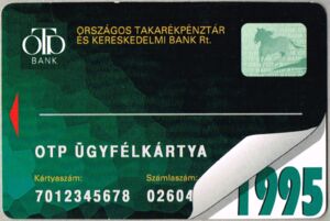 Calendario de Bolsillo: OTP Bank Card (Hungría(OTP Bank) Col:HU-1995 ...