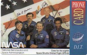 Phonecard: Crew for the STS-8 (FAKE United Kingdom, Fake(D.I.T. - NASA ...