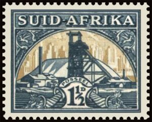 Stamp: Gold Mine (South Africa(Pictorials - Hyphenated) Sg:ZA 57dw (A ...