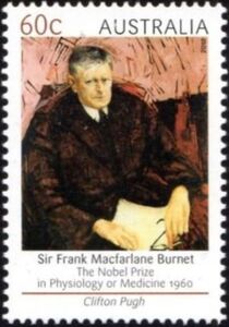 Stamp: Sir Frank Macfarlane Burnet, 1960 (Australia(Nobel Prize Winners ...