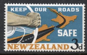 Stamp: Road Safety Campaign (New ZealandYt:NZ 420,Sg:NZ 821a,CP:NZ S93a(Z)