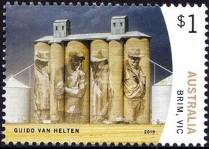 Stamp: Brim, Victoria (Australia(Silo Art) Mi:AU 4802,Sn:AU 4803,Yt:AU ...