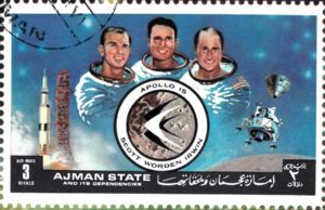Stamp: Apollo 15: Scott, Worden, Irwin (Ajman(Apollo 15 (III): Future ...