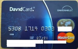 Bank Card: DavidCard Davidshield (Choice Bank Limited, BelizeCol:BZ-MC-0014