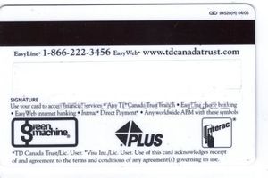 Bank Card: Canada Trust Access Card (TD Canada Trust / The Toronto ...