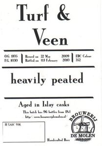 Drink Label: Turf & Veen - heavily peated (Brouwerij de Molen ...