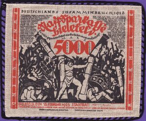 Banknote: 5,000 Mark (Deutschland (Notgeld)(Bielefeld) Gra:9Art-67c.1 💴