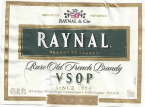 Drink Label: Raynal VSOP (Raynal & Cie, FranceCol:FR-COGNA-000001
