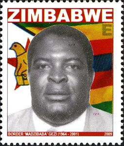 Stamp: Border "Madzibaba" Gezi (Zimbabwe(National Heroes) Mi:ZW 928,Sn ...