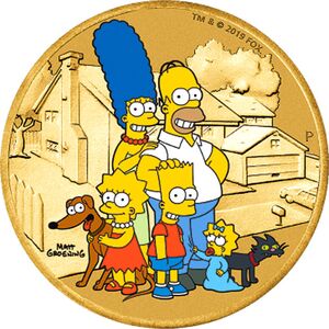 Coin: 1 Dollar (The Simpson Family. Coin and stamp) (Tuvalu(2019~Today ...