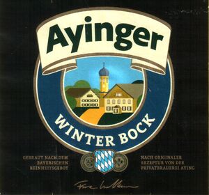 Drink Label: Ayinger Winter Bock (Brauerei Aying, Franz Inselkammer KG ...