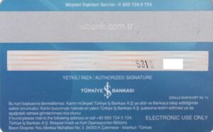 Bank Card: Bankamatik (Türkiye İş Bankası, Türkiye (Turkey)Col:TR-VE ...