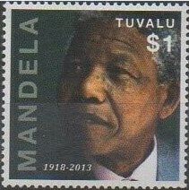 Stamp: Nelson Mandela (Tuvalu(Nelson Mandela Release, 25th Anniversary ...