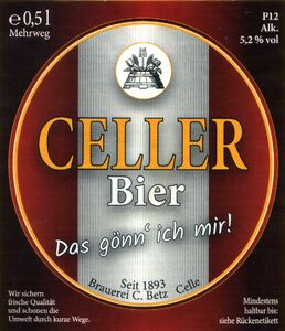 Drink Label: Celler Bier Dunkel (Brauerei C. Betz, Germany, Federal ...
