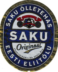 Drink Label: Saku originaal (Saku Õlletehas AS, EstoniaCol:EE-BEER-000596