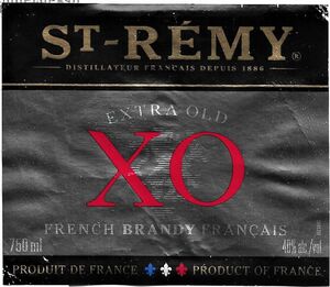 Drink Label: St-Rémy Extra Old (St-Rémy, FranceCol:FR-COGNA-000002