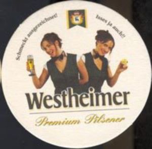 Beer Coaster: Westheimer (Gräflich zu Stolberg'sche Brauerei Westheim ...
