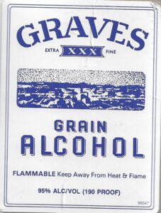 Drink Label: Graves Grain Alcohol (M.S. Walker, INC., United States of ...
