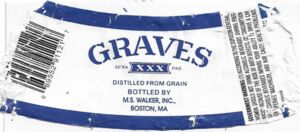 Drink Label: Graves Grain Alcohol (M.S. Walker, INC., United States of ...