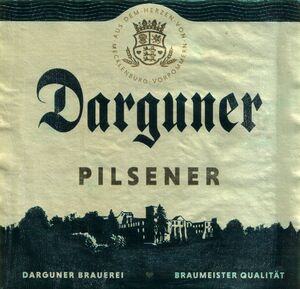 Štítok z nápoja: Darguner Pilsener (Darguner Brauerei, Nemecko ...