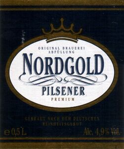 Drink Label: Nordgold Pilsener Premium (Darguner Brauerei, Germany ...
