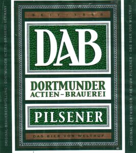 Drink Label: DAB Pilsener (Dortmunder Actien Brauerei, Germany, Federal ...