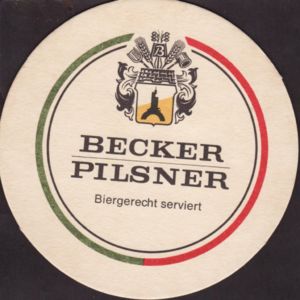 Beer Coaster: Becker (Becker Brauerei, Germany, Federal RepublicCol:DE ...
