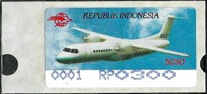 Stamp: Iptn N 250 (Indonesia(Indonesia Air Show 1996) Mi:ID ATM4f