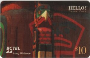 Phonecard: Bird - Indian totem - BCTEL (BCTel, Canada(Hello! - Phone ...