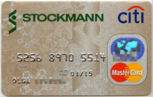 Bank Card: Citi. Stockmann. Express card (Citibank, RussiaCol:RU-MC-0248.01