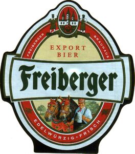 Drink Label: Freiberger Export Bier (Freiberger Brauhaus GmbH, Germany ...