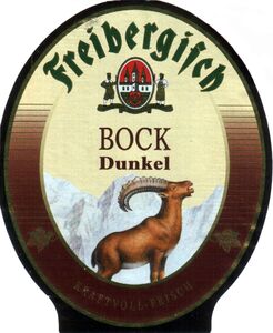 Drink Label: Freibergisch Bock Dunkel (Freiberger Brauhaus GmbH ...