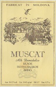 Drink Label: Muscat (INVINPROM SC, Moldova(Bujak) Col:MD-WINE-000007