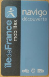 Transport Ticket: Navigo Decouverte (RATP-IdF-SNCF-Stif combined, France(Navigo) Col:FR-NAVI-006