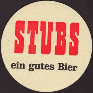 Beer Coaster: Stubs (Brauerei Schlösser (Radeberger Gruppe), Germany ...