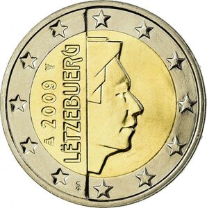 Coin: 2 Euro (Relief Map of Europe) (Luxembourg(2002~Today - Henri II ...
