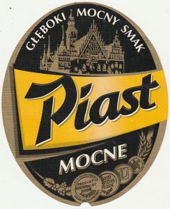 Drink Label: Piast Mocne (Browar Okocim, PolandCol:PL-BEER-006552