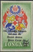 Stamp: Coat of arms of Tonga (Tonga(Arrival of U.S. Peace Corps in ...