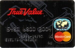 Bank Card: True Value (Associates National Bank, United States of ...