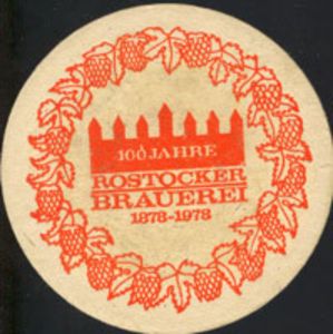 Beer Coaster: Rostocker (VEB Getränkekombinat Hanseat Rostock, Germany ...