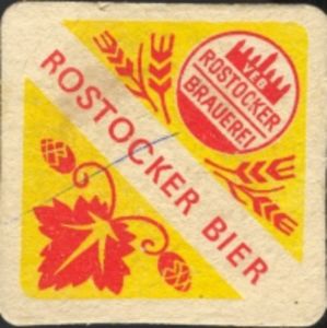 Sous-bock de bière: Rostocker Bier (VEB Getränkekombinat Hanseat ...