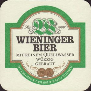 Sous-bock de bière: Wieninger (Privatbrauerei M.C. Wieninger GmbH & Co ...