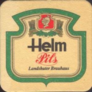Beer Coaster: Helm (Landshuter Brauhaus Koller-Fleischmann AG, Germany ...