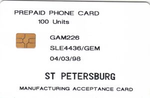 Carte téléphonique: Gemplus Manufacturing Acceptance Card 100 Units ...